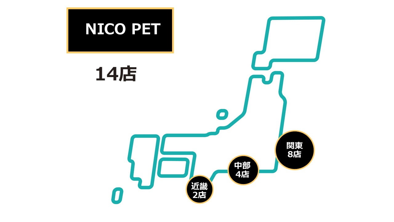 『NICO PET』全国店舗数MAP - 株式会社 研成社 | 株式会社 研成社